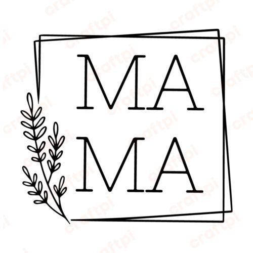 Floral Mama Square SVG File for Cricut & Silhouette | Craftpi