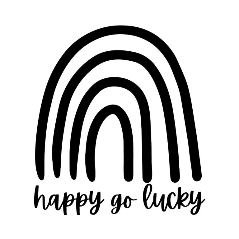 Happy Go Lucky Rainbow SVG File for Cricut & Silhouette | Craftpi