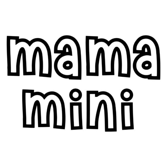 Mama Mini Outline Text SVG File for Cricut & Silhouette | Craftpi