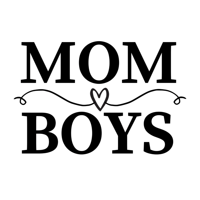 Mom Boys Text SVG File for Cricut & Silhouette | Craftpi