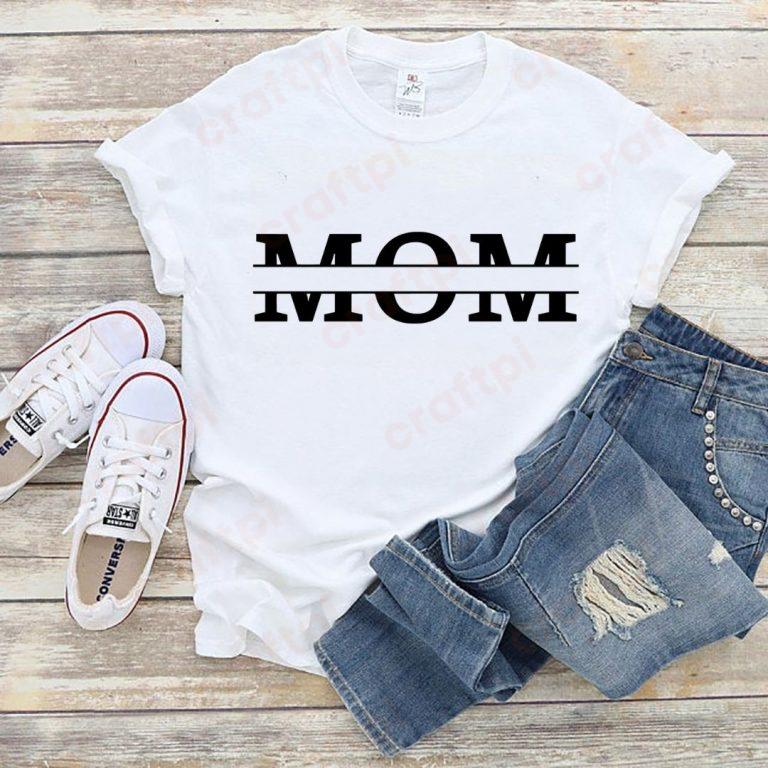 Bold Mom Split Monogram SVG File for Cricut & Silhouette | Craftpi