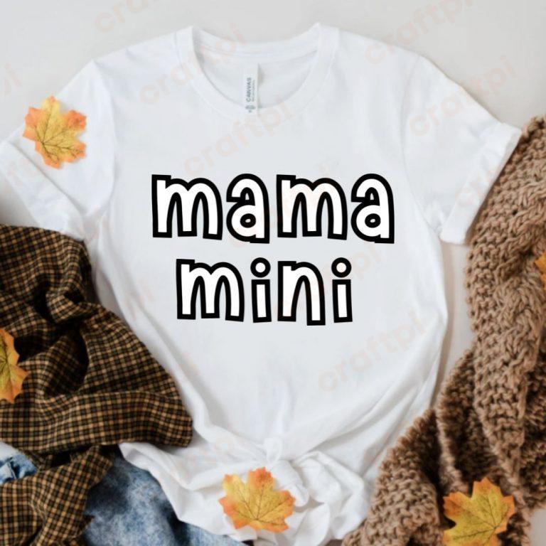 Mama Mini Outline Text SVG File for Cricut & Silhouette | Craftpi
