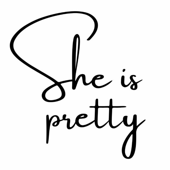 She Is Pretty SVG File for Cricut & Silhouette | Craftpi