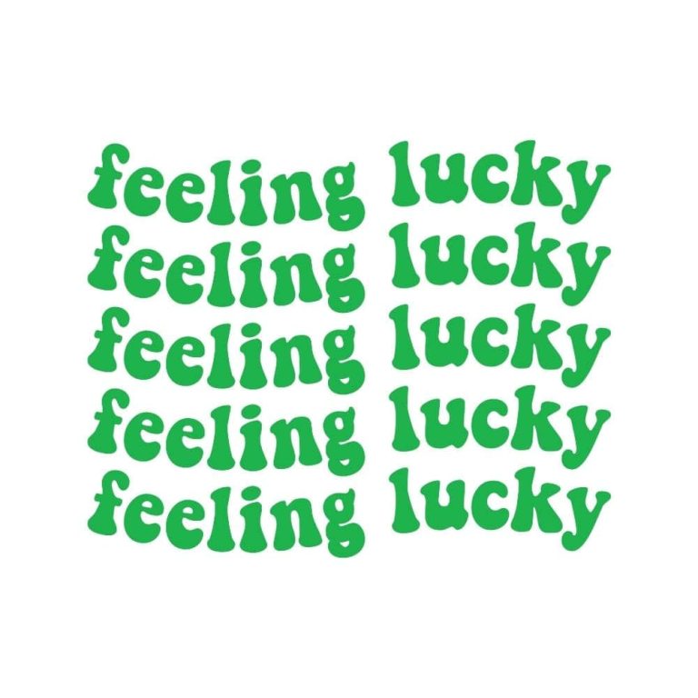 Feeling Lucky Stencil SVG File for Cricut & Silhouette | Craftpi