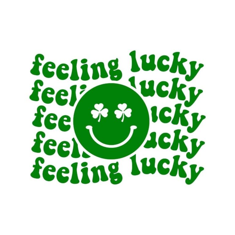 Feeling Lucky with Smiley Face SVG File | Craftpi