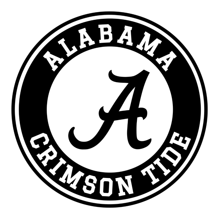 Black Circle Alabama Logo SVG File for Cricut & Silhouette | Craftpi