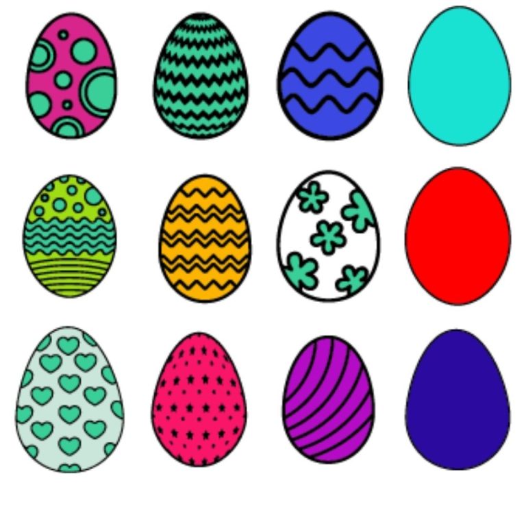 Colorful Cracked Easter Eggs SVG File for Cricut | Craftpi