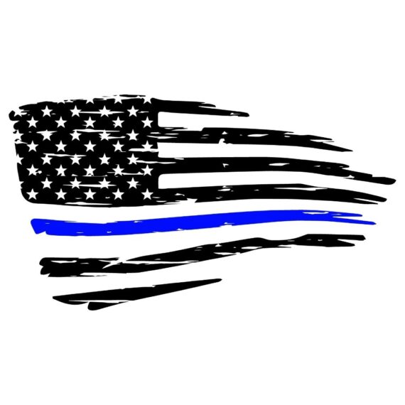 Distressed Police Flag SVG File for Cricut & Silhouette | Craftpi