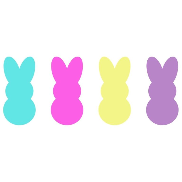 Easter Marshmallow Bunny & Peeps SVG File for Cricut | Craftpi