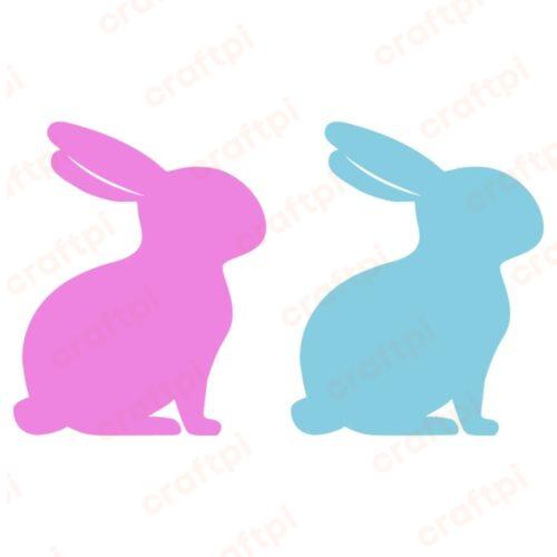 Easter Bunny Silhouette (Set of 3) SVG File for Cricut | Craftpi