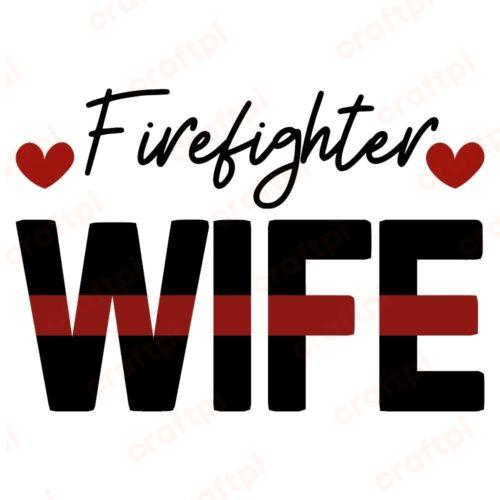 Firefighter Heart Flag SVG File for Cricut & Silhouette | Craftpi