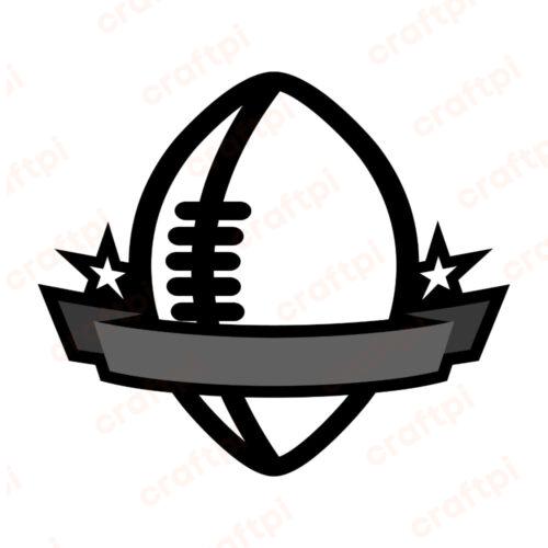 Footbal Crests Emblem Monogram SVG File for Cricut | Craftpi