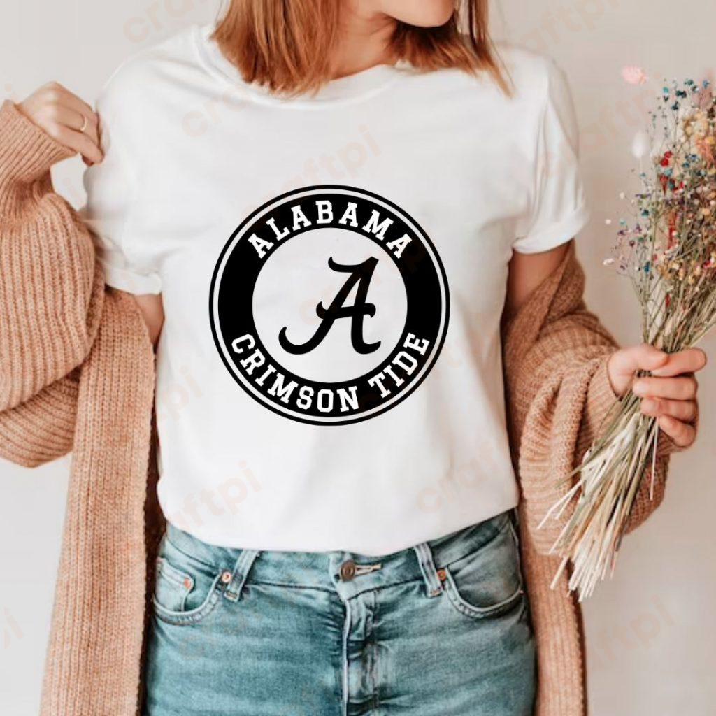 Black Circle Alabama Logo SVG File for Cricut & Silhouette | Craftpi
