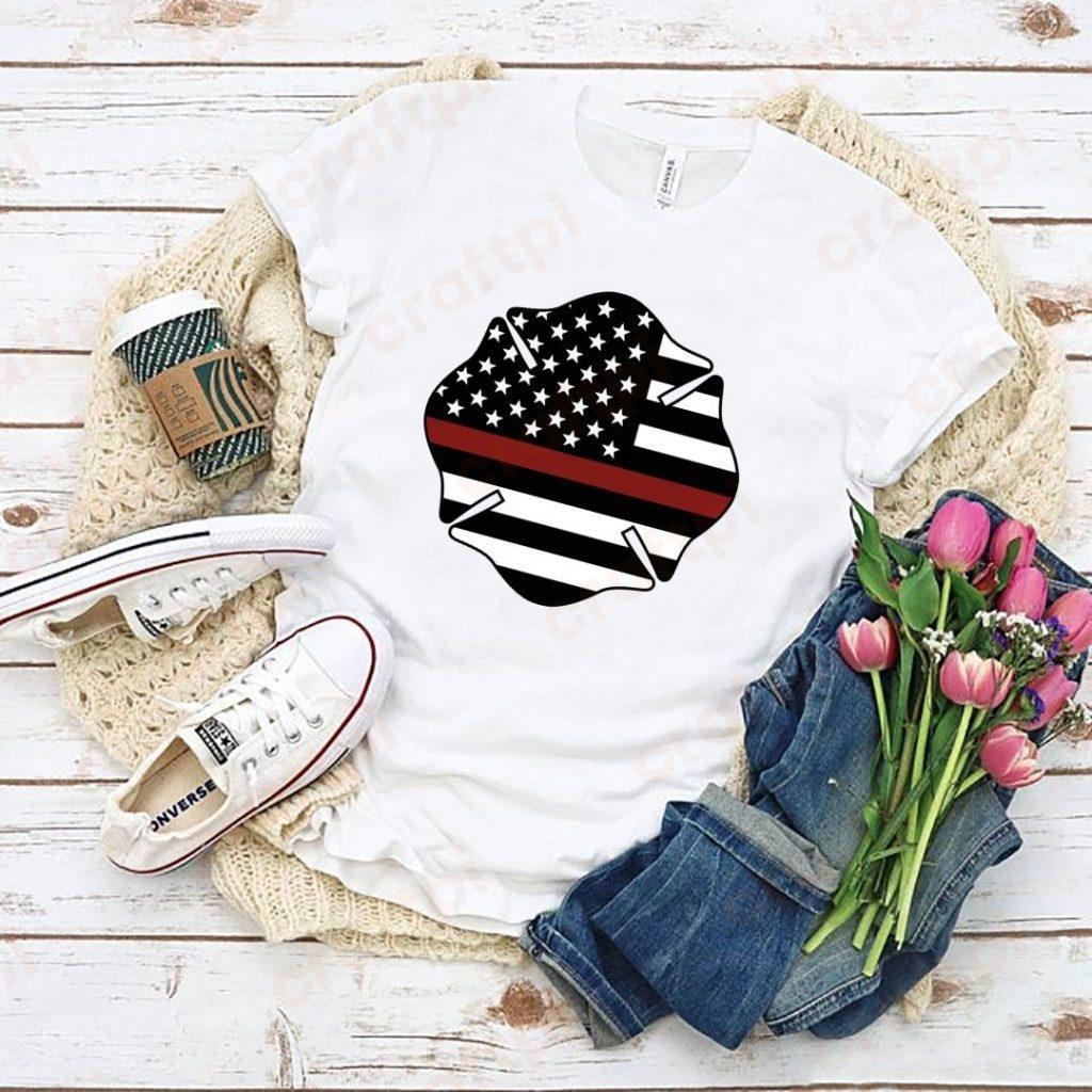 Distressed Firefighter Flag SVG File for Cricut | Craftpi