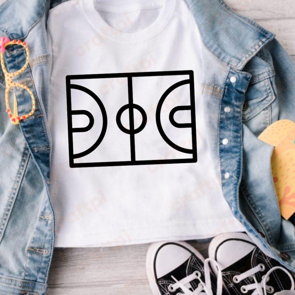 Basketball Court Field SVG File for Cricut & Silhouette | Craftpi