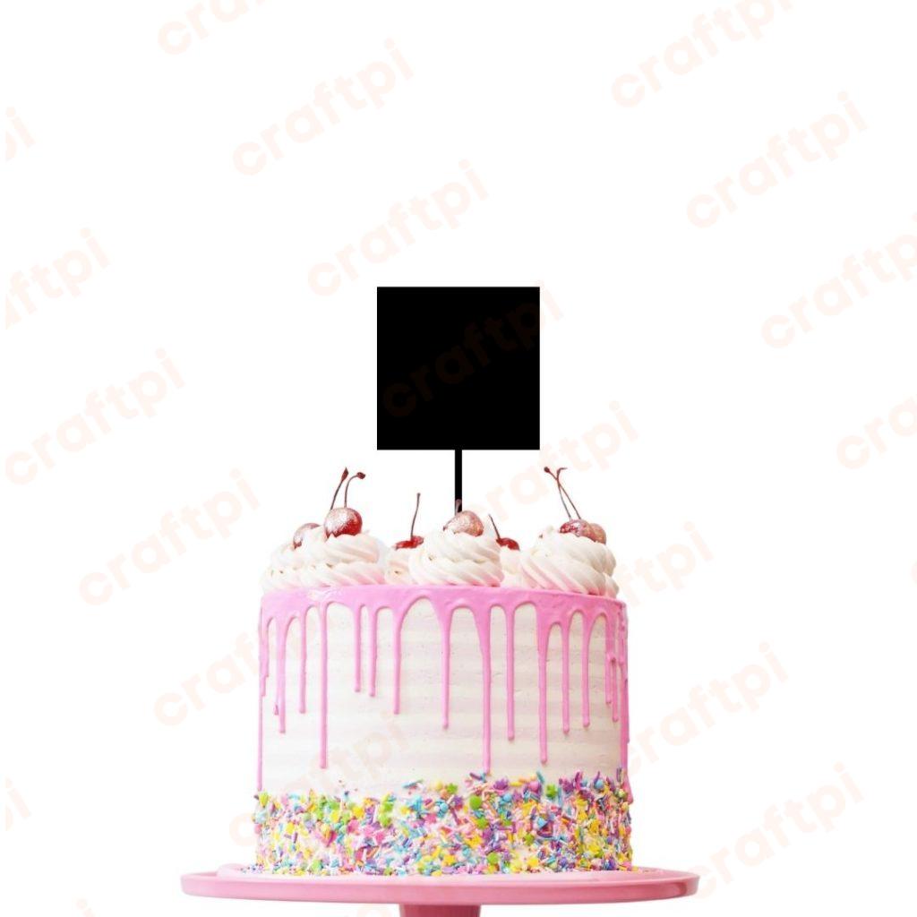 Simple Rectangle Cake Topper SVG File for Cricut | Craftpi