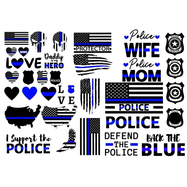 Police Badge Clipart SVG, PNG, JPG, PDF Files | Craftpi