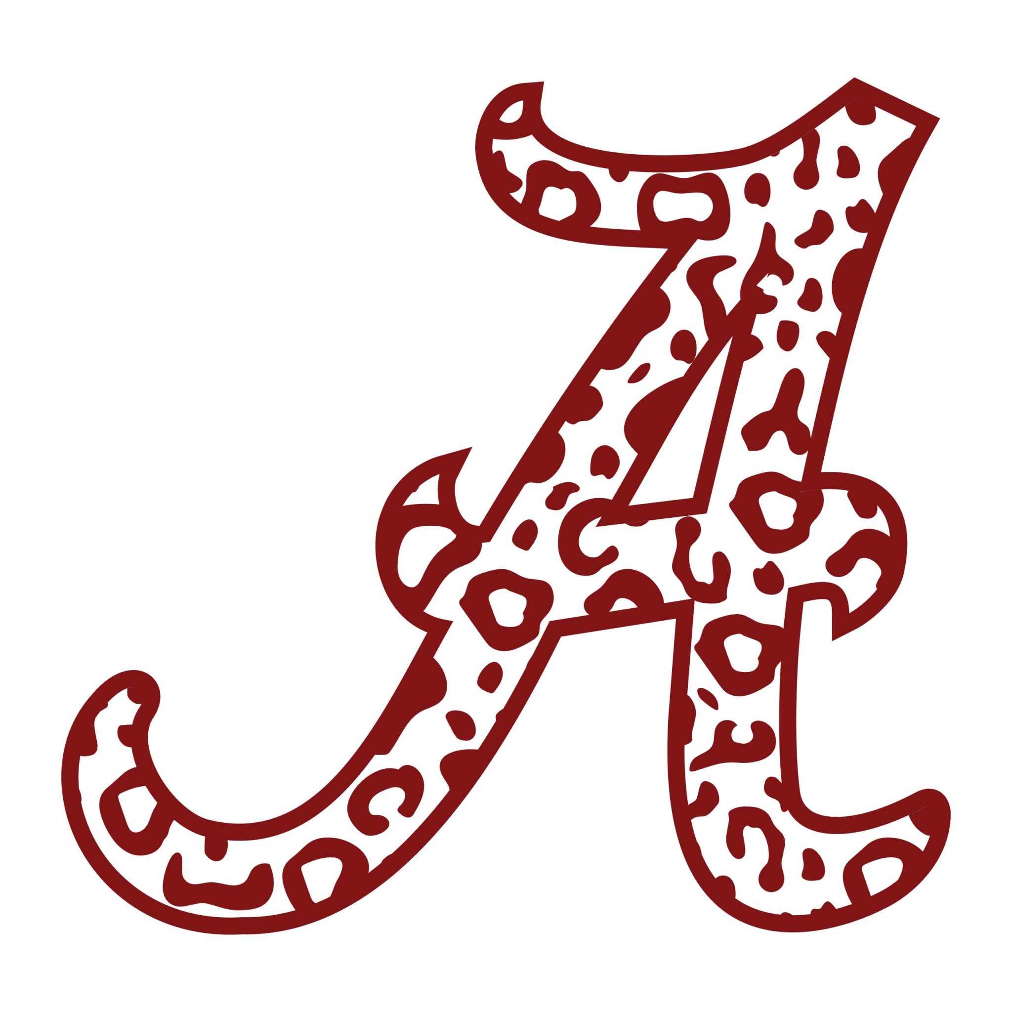Leopard Red Alabama Logo SVG File for Cricut & Silhouette | Craftpi