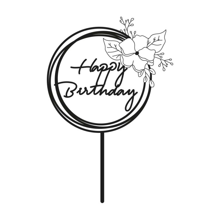 Simple Heart Shape Cake Topper SVG File for Cricut | Craftpi
