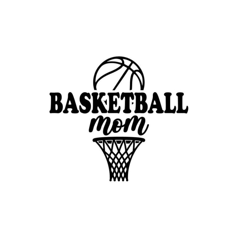 Basketball Mom with Hoop SVG File for Cricut & Silhouette | Craftpi