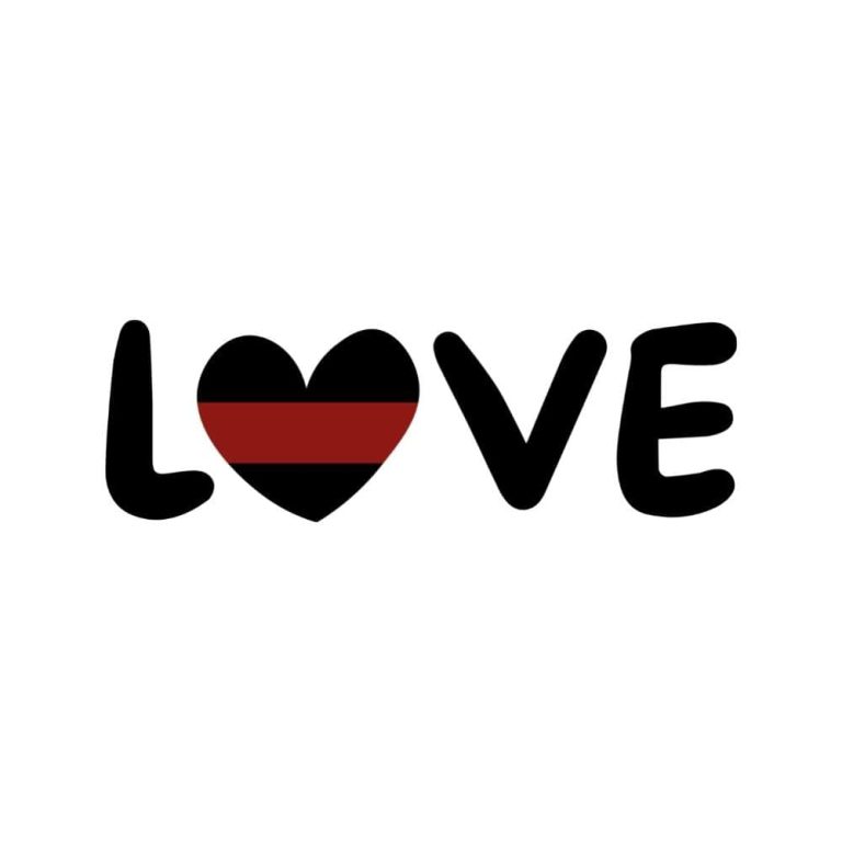 Firefighter Heart Flag SVG File for Cricut & Silhouette | Craftpi