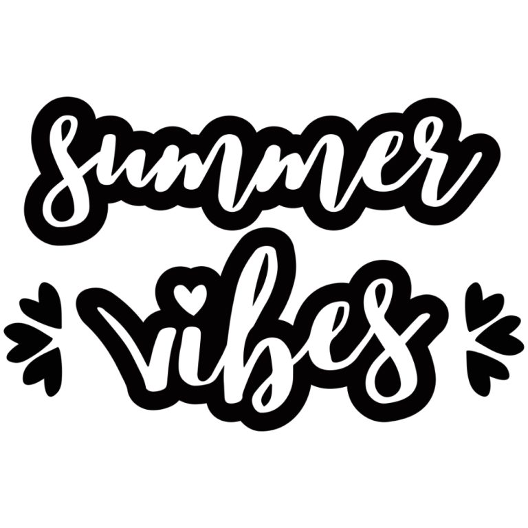 Summer Vibes with Cartoon Font SVG File for Cricut | Craftpi