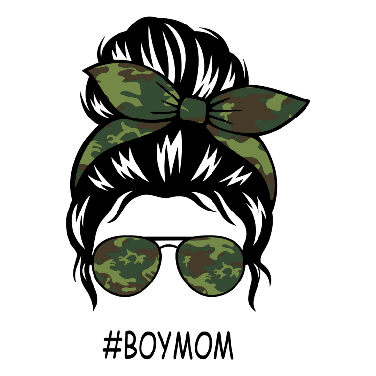 Black Messy Bun Mom Life SVG File for Cricut & Silhouette | Craftpi