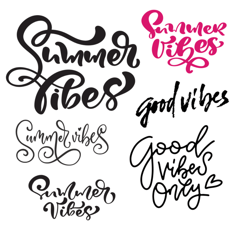 Summer Vibes with Cartoon Font SVG File for Cricut | Craftpi