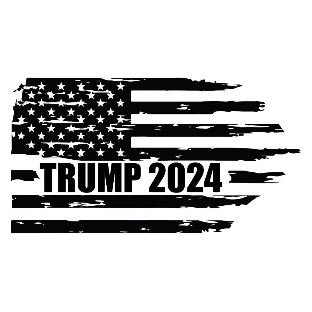 Trump 2024 Distressed USA Flag SVG File for Cricut | Craftpi