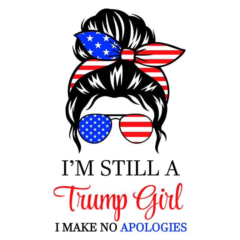 Trump Girl Messy Bun Mom Life SVG File for Cricut | Craftpi