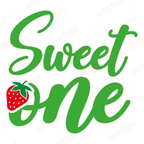 Sweet One Strawberry SVG, PNG, JPG, PSD, DXF, AI Files | Craftpi