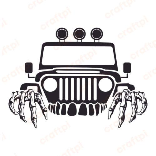 Jeep Skeleton Tires Go With Hands Skull SVG, PNG, JPG, PSD, DXF, AI ...