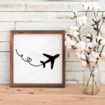 Airplane Heart Path SVG, PNG, JPG, PSD, DXF Files | Craftpi