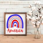 American Rainbow SVG, PNG, JPG, PSD, DXF Files | Craftpi