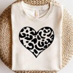 Black Leopard Print Heart SVG, PNG, JPG, PSD, DXF Files | Craftpi