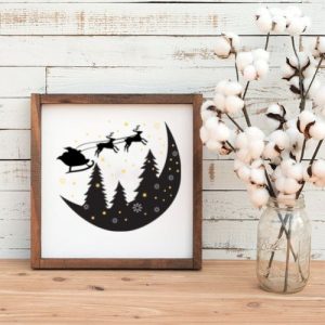 Free Christmas Moon SVG, PNG, JPG, PSD, DXF Files | Craftpi