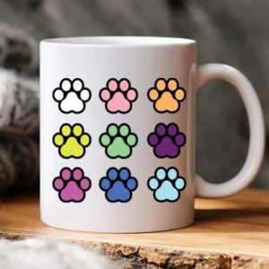 Colorful Paw Print Bundle SVG, PNG, JPG, PSD, DXF Files | Craftpi