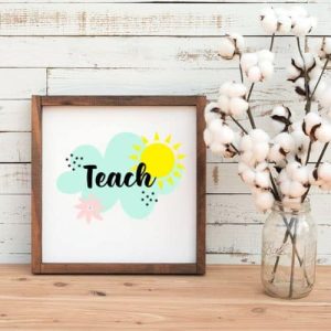 Colorful Teach SVG, PNG, JPG, PSD, DXF Files | Craftpi