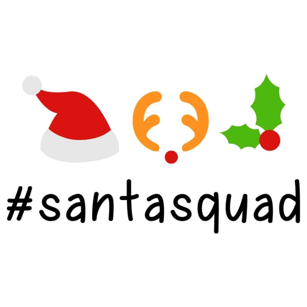 Santa Squad SVG, PNG, JPG, PSD, DXF Files | Craftpi