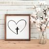 Cross Heart SVG, PSD, JPG, PNG, DXF Files | Craftpi