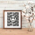 Happy Easter With Smiley Face SVG, PNG, JPG, PSD, DXF Files | Craftpi