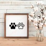 Paw Print & Outline SVG, PNG, JPG Files | Craftpi