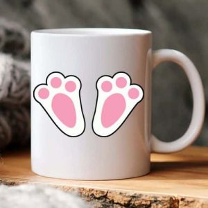 Pink Bunny & Rabbit Feet SVG, PNG, JPG, PSD, DXF Files | Craftpi
