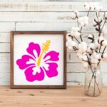 Pink Hibiscus Flower SVG, PNG, DXF, PSD, JPG Files | Craftpi