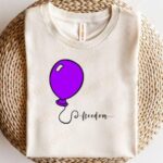 Purple Freedom Baloon SVG, PNG, JPG Files | Craftpi