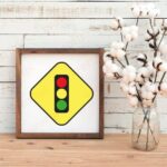 Yellow Traffic Light Sign SVG, PNG, JPG, PSD, DXF Files | Craftpi