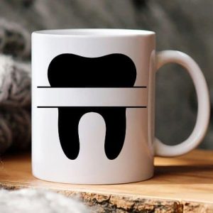 Teeth Monogram SVG, PNG, JPG, PSD, DXF Files | Craftpi