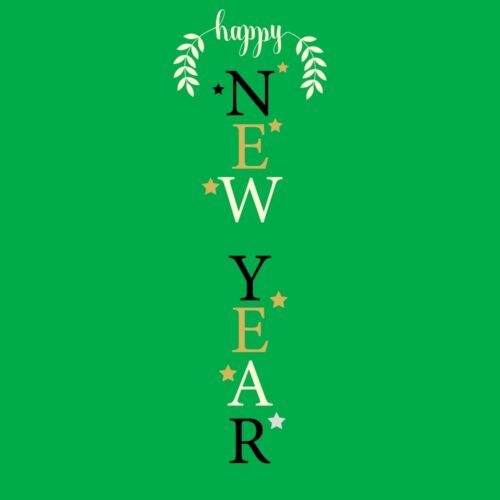 Happy New Year Vertical Porch Sign SVG, PNG, PSD, JPG, DXF Files | Craftpi