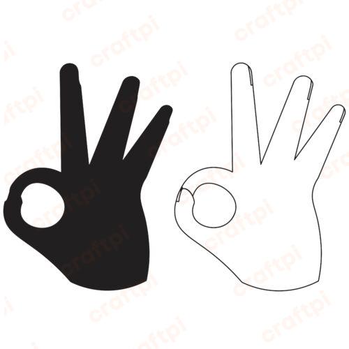 Ok Hands Sign PNG, JPG, SVG, PSD, DXF Files | Craftpi