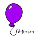 Purple Freedom Baloon SVG, PNG, JPG Files | Craftpi